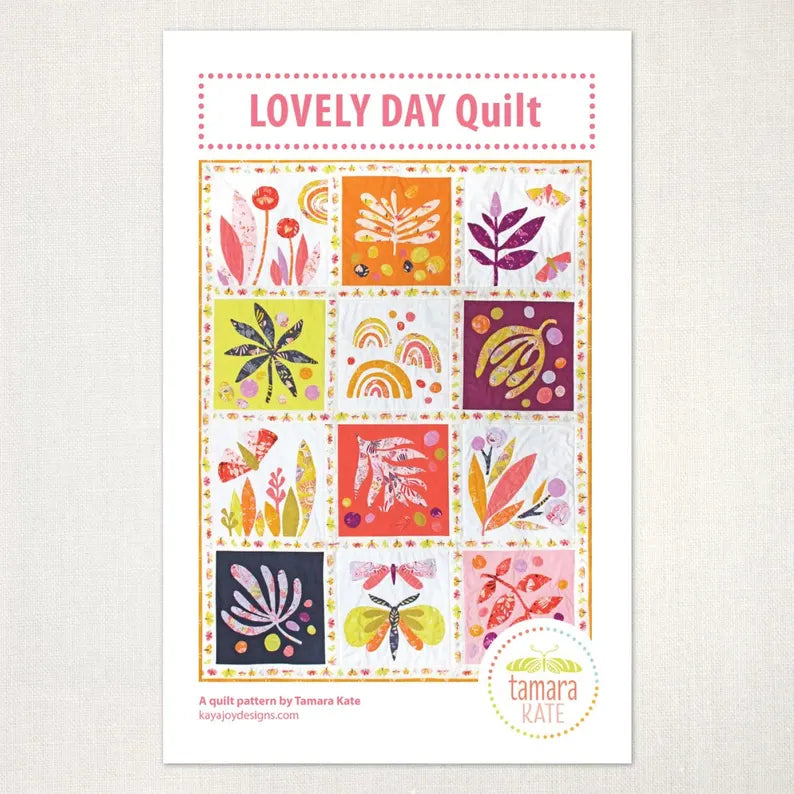 Lovely Day Quilt Pattern - Tamara Kate Designs - Paper Printed Pattern ...